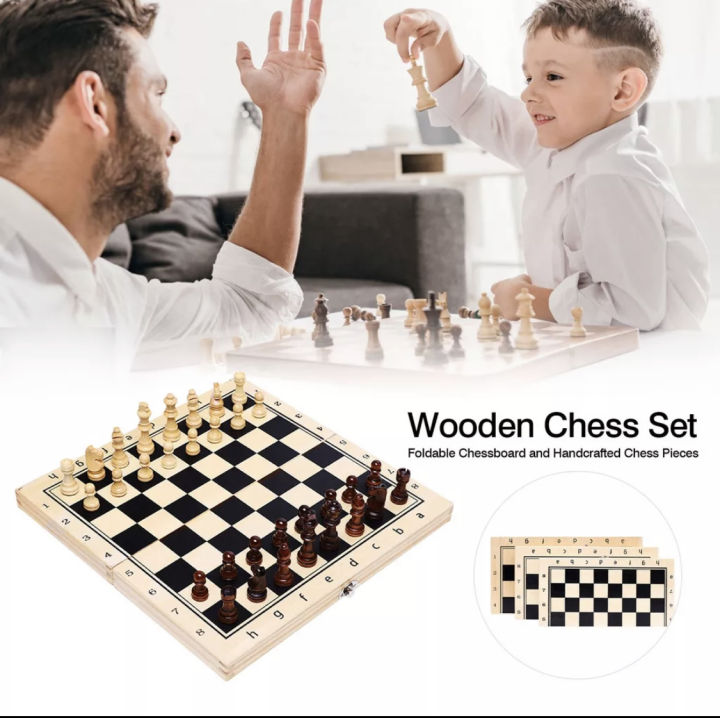 Folding Wooden Chess Board Pieces Set Board Game | Lazada PH