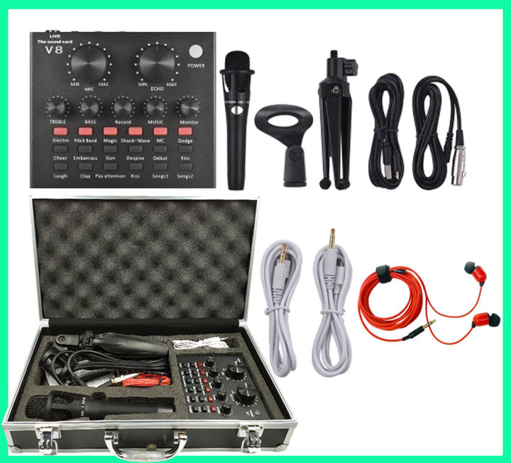 V8 Sound Card Set, comes with Encore300 Microphone, Plus Mic table ...