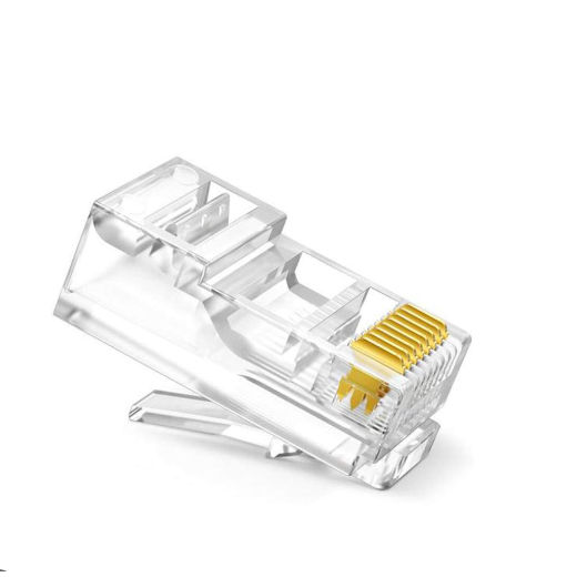 EZ RJ45 CAT6 CAT5 CRYSTAL HEAD MODULAR PLUG RJ45 CONNECTOR SHIELDED AND ...