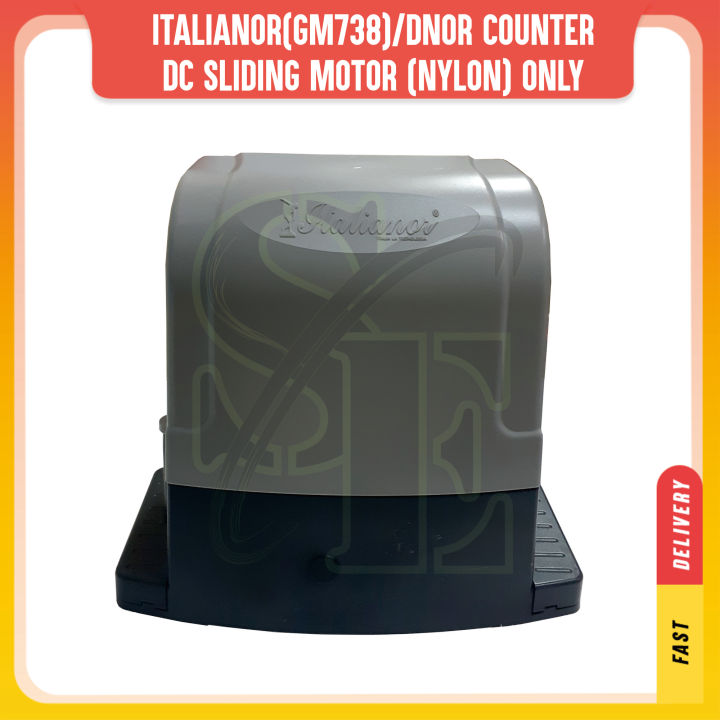 Autogate Italianor GM738/DNOR Turbo 700 DC Sliding Motor Only (Counter,Nylon Gear),Suitable for ...