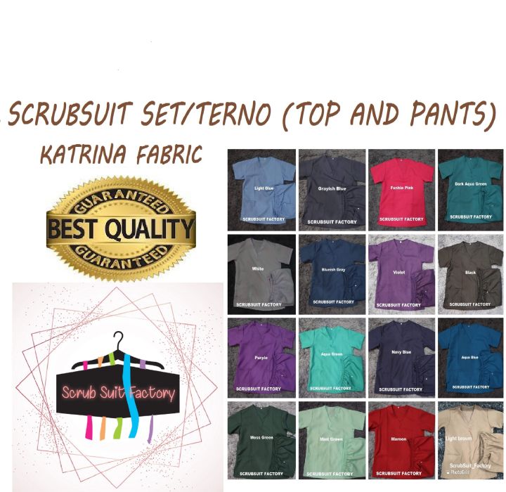 Scrub Suit V-neck Set Terno or Top Katrina Fabric Always Check Size ...