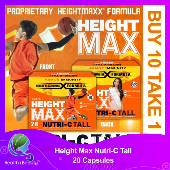 Height Maxx Nutri-C Tall Height Enhancer 20 Capsules per Box or Syrup ...