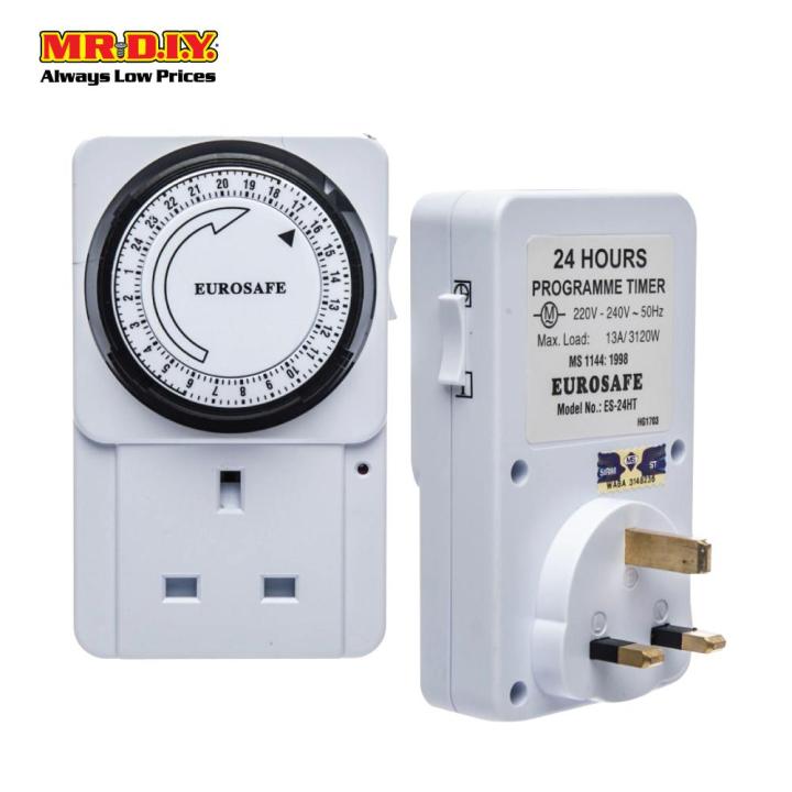 EUROSAFE 24 Hours Programme Timer Power Controller Socket (1pc) | Lazada
