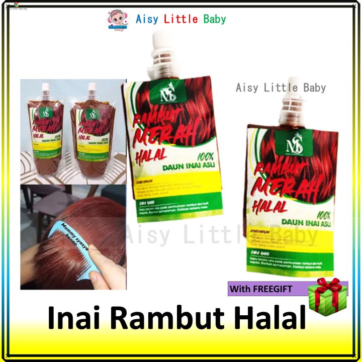 INAI RAMBUT ASLI MERAH HALAL MUMMY SYASYA SAH WUDUK DAN SOLAT PREMIUM ...