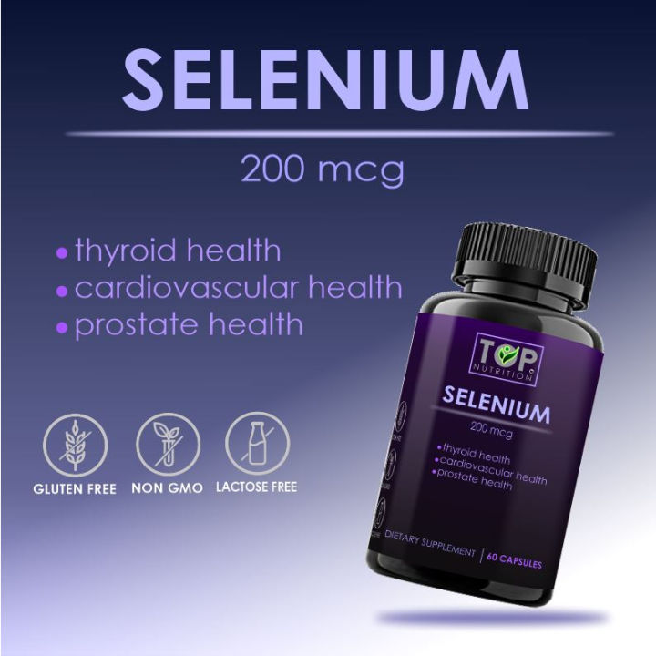 TOP Selenium 200 mcg 60 Caps as Selenium Glycinate Complex | Lazada PH