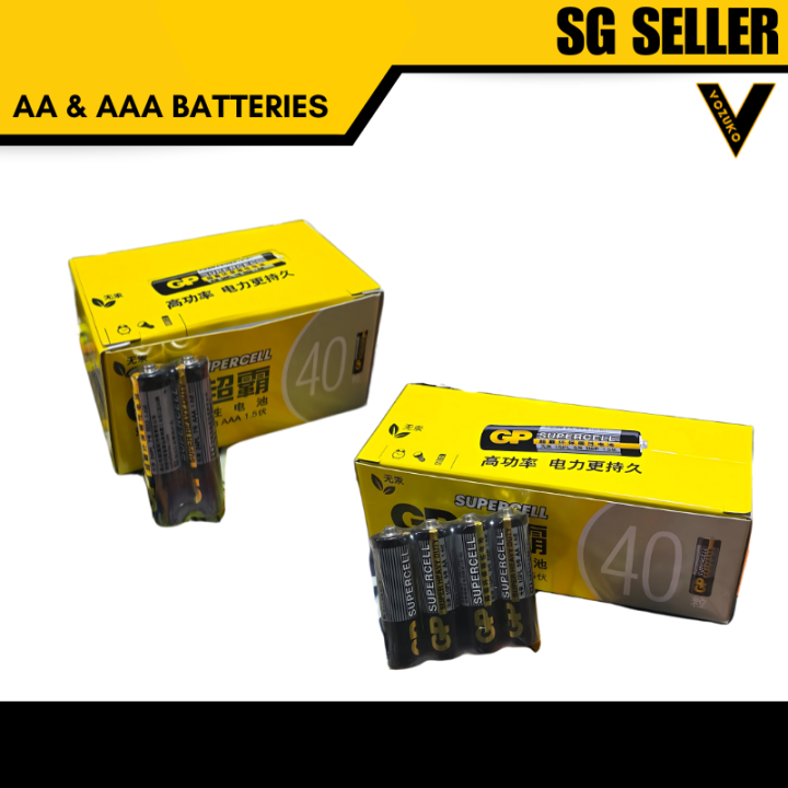[SG SELLER] AAA OR AA battery GP Greencell Carbon Zinc Battery one box ...