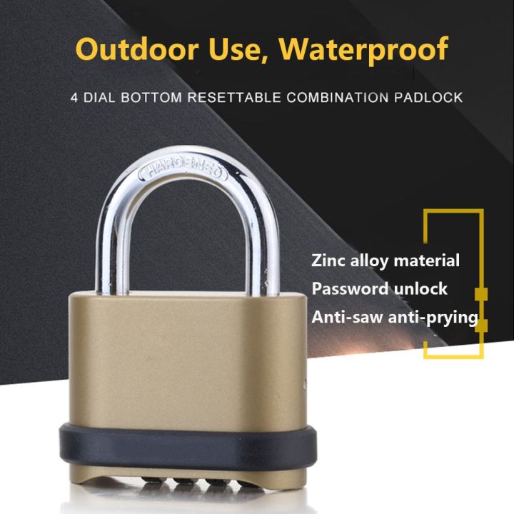 ENCOUNT Anti-theft Security Weatherproof 4-digit Number Password Lock ...