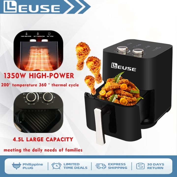 LEUSE Multi -purpose home 4.5L Air Fryer 1350W Electric Fryer Oil Free ...