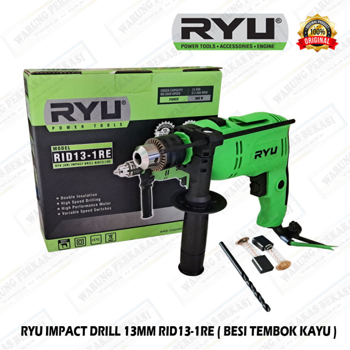 Tekiro RID13-1RE 13mm Ryu Impact Drill Mesin Bor Listrik Untuk Tembok ...