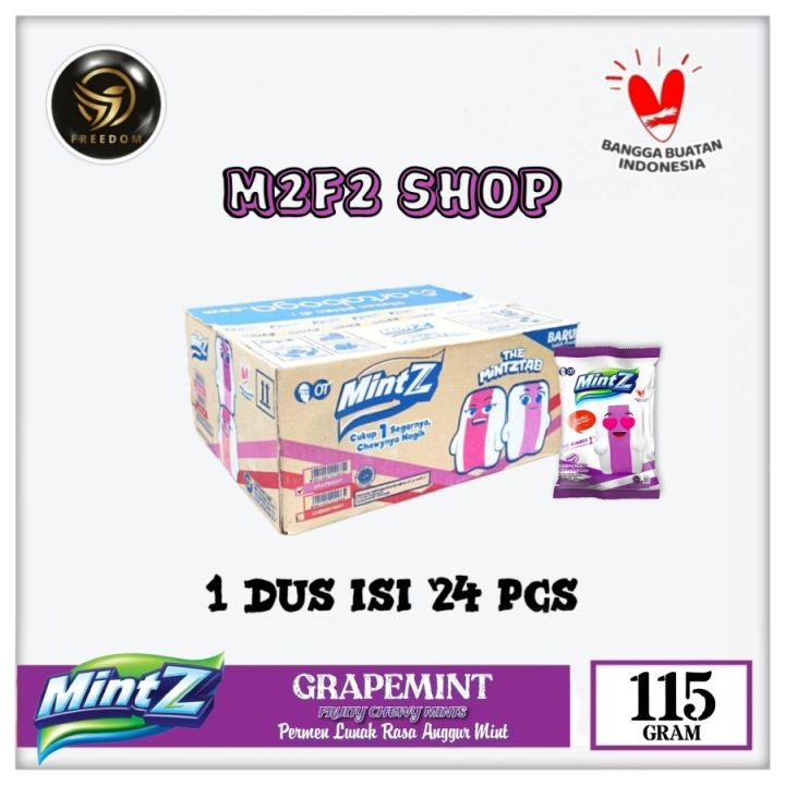 Mintz Grapemint Fruity Chewy Permen Lunak Rasa Anggur - 115 gr (Kemasan ...