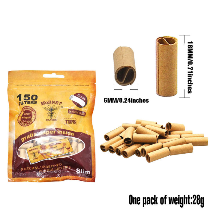 HORNET Pre-rolled Paper Filter Tips (150 per bag) for HORNET Rolling ...