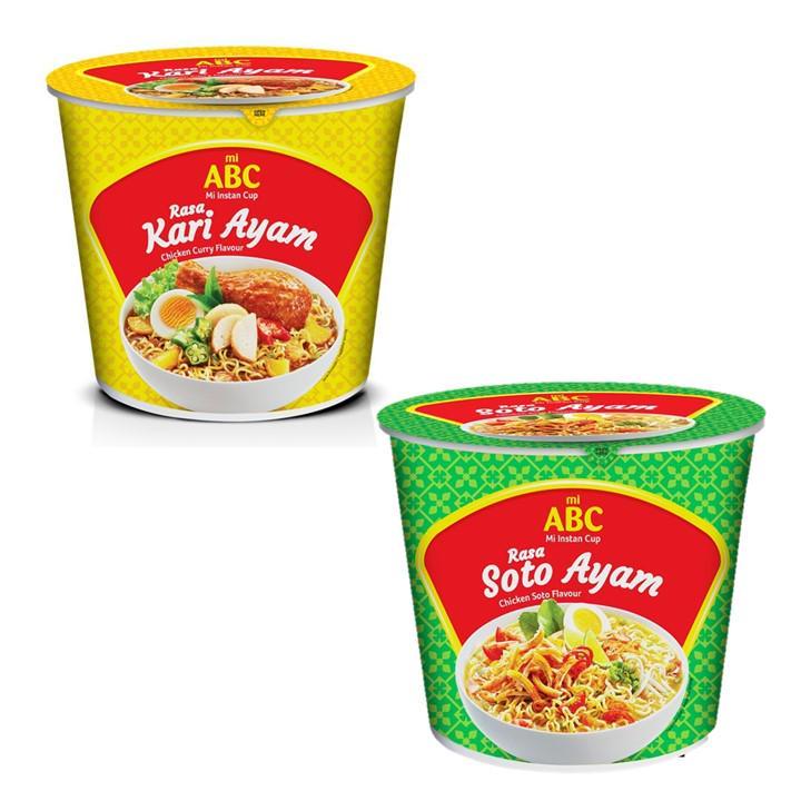 ABC mie instan kuah cup 60 gram (soto ayam / kari ayam / baso sapi ...