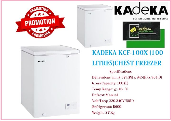 KADEKA KCF-100X (100 LITRES) CHEST FREEZER / FREE EXPRESS DELIVERY ...