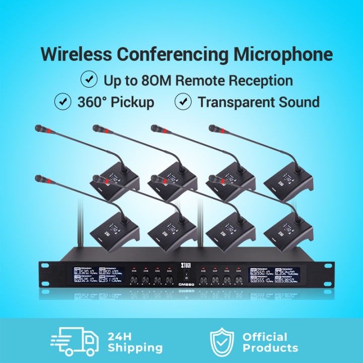【Malaysia Stock】Wireless Conference Microphone Professional UHF 8 ...
