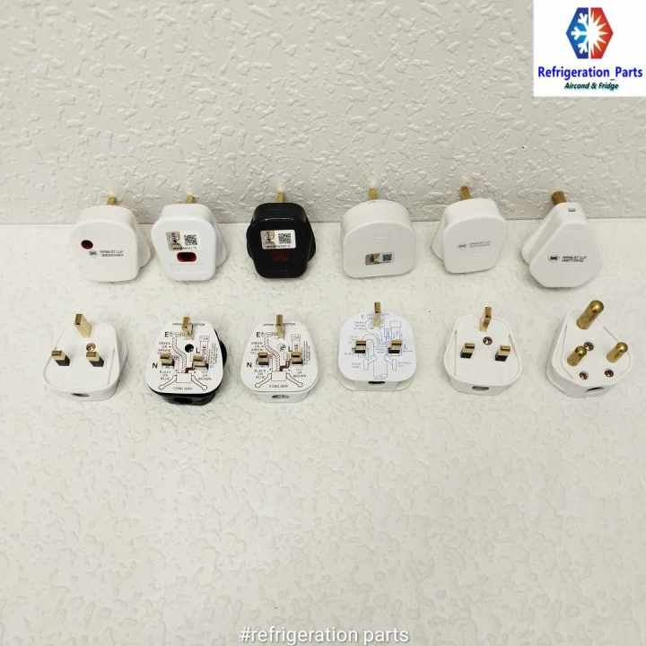 CZ 2pcs Sirim elektrik kepala plug Neon 3pin 13a 15a pemasang aircond plug bulat / petak 安装冷气插头 ...