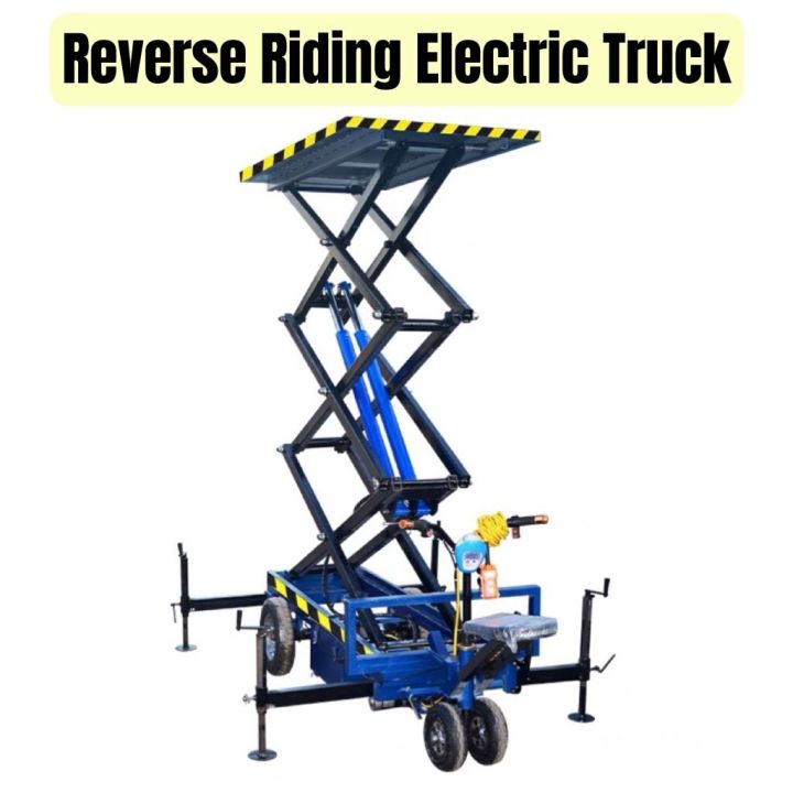 Comes 4 meter Small Lift Truck Stacker Hydraulic Three-wheeled Reverse ...