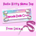 Sanrio Kuromi Hello kitty CINNAMOROL inspired NAME TAG Laminated free ...