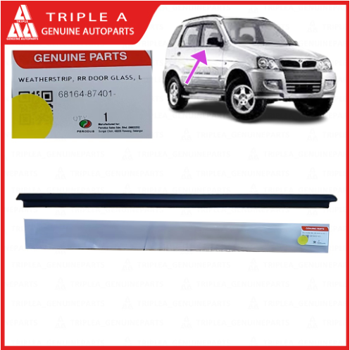ORIGINAL PERODUA KEMBARA DOOR MOULDING OUTER LINING GETAH CERMIN LUAR ...