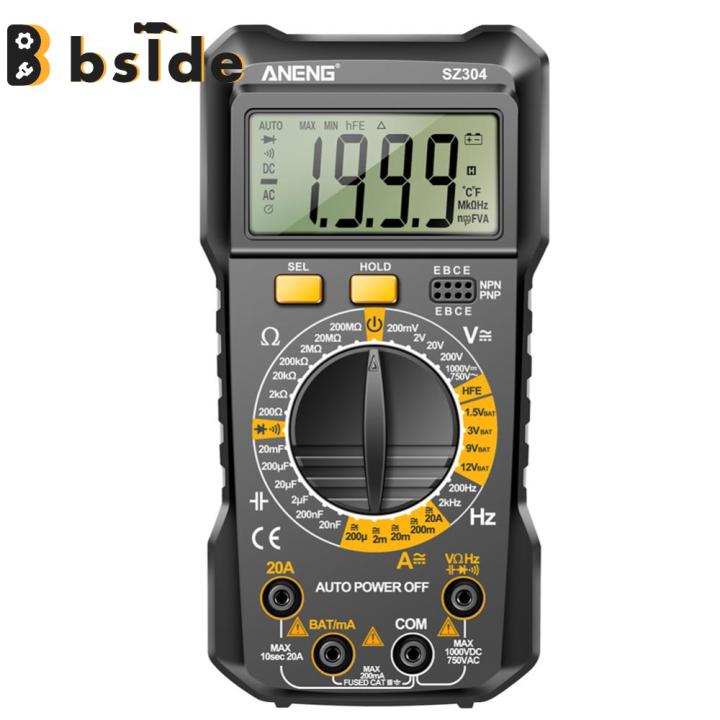 [Bside Tool Store] Digital Multimeter 2000 Counts Voltage Resistance ...