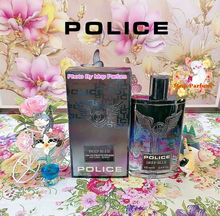 Police Deep Blue Edt For Men 100 ml. ( กล่องขาย ไม่ซีล ) | Lazada.co.th