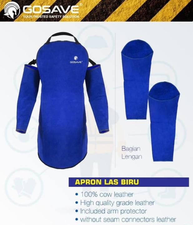 Apron Las Set GOSAVE Kulit Badan Tangan Seragam Baju Las Safety ...