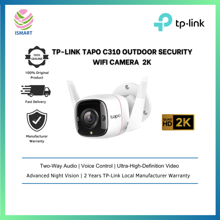 TP-LINK TAPO C310 OUTDOOR SECURITY WIFI CAMERA (2K ,3MP ,SUPER HD) | Lazada