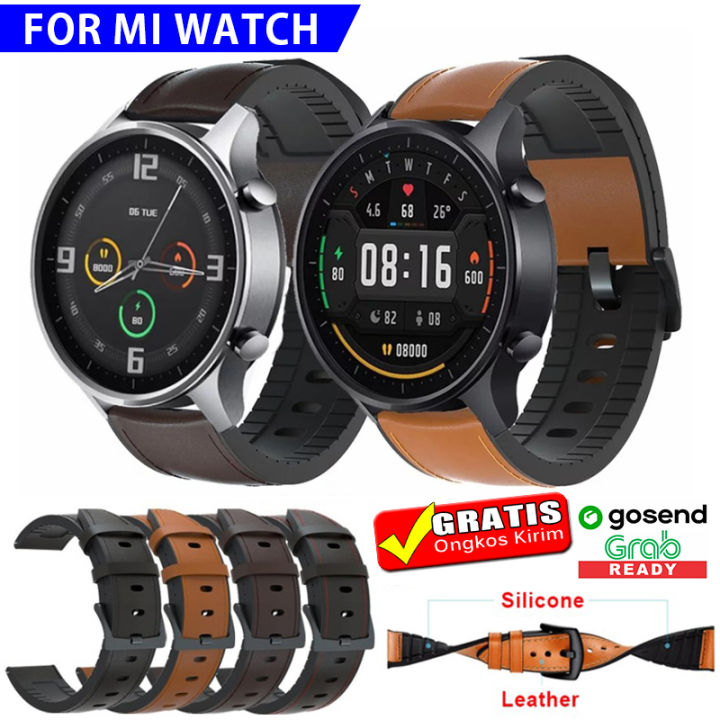 STRAP TALI JAM MI WATCH MIWATCH MODEL LEATHER KULIT RUBBER 22MM ...