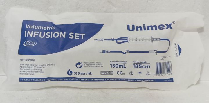 UNIMEX SOLUSET (VOLUMETRIC INFUSION SET) | "UNIMEX Volumetric Solution ...
