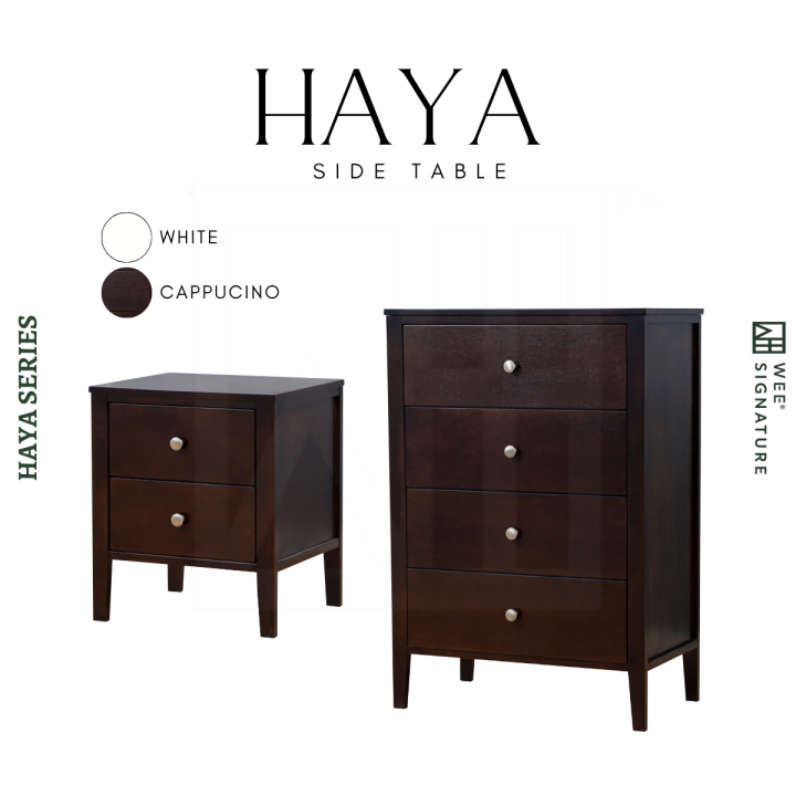 Wee Signature - Haya Bedside Table | 2/4 Drawers Bedside Table | Coffee ...