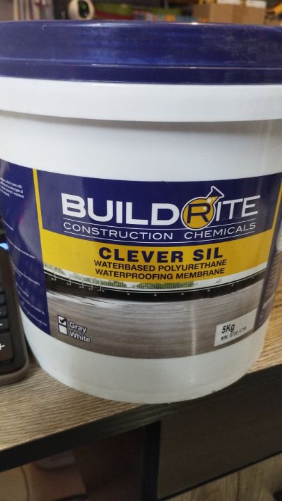 BUILDRITE CLEVERSIL GRAY (5kg) WATER-BASED POLYURETHANE MEMBRANE ...