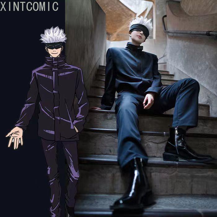 Gojo satoru cosplay màu tím trang phục ban đầu Anime jujutsu kaisen ...