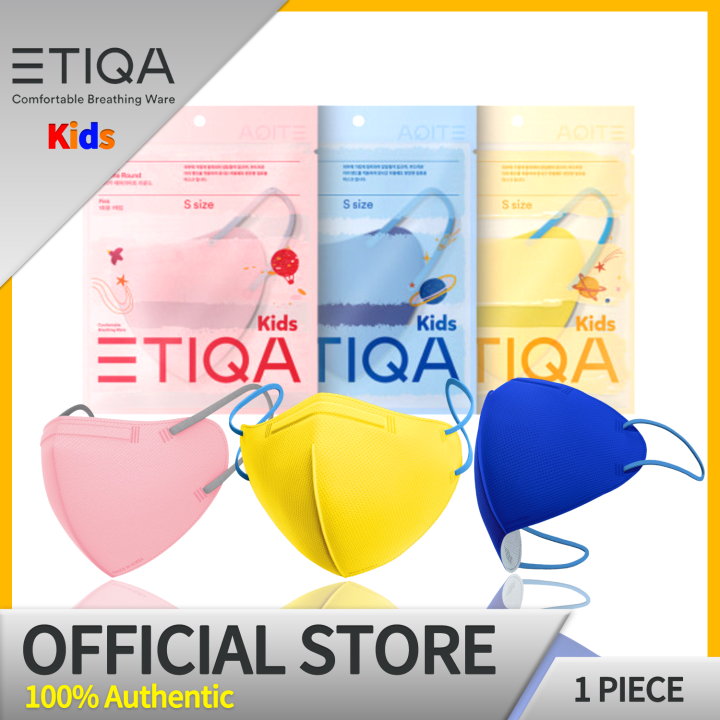 ETIQA KIDS Mask AirLite Round Basic Mask, 3 Colors (Yellow, Blue, Pink ...
