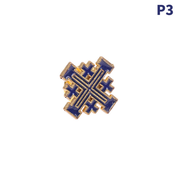 Blowing 1Pc Catholic Christian Jerusalem Cross Brooch Badge Religious ...