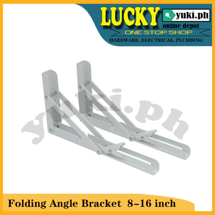 1 PAIR FOLDING ANGLE BRACKET (SIZES: 8" / 10" //12"/14"/16") with ...