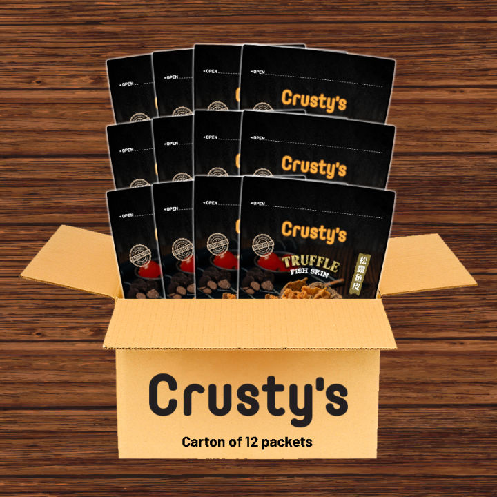 CTN DEAL Crusty's Truffle Salted Egg Fish Skin (12pkt X 80g) | Lazada ...