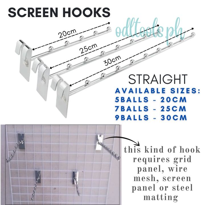 Chrome Plated Screen Hooks Display Organizer | Lazada PH