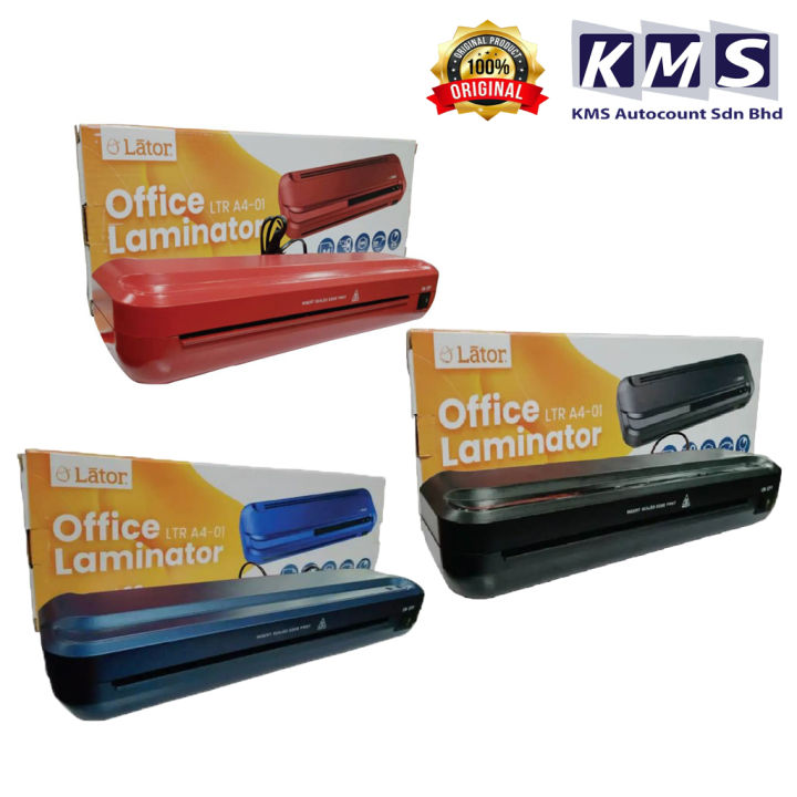 LATOR A4 Office Laminator Machine Original Black/Blue/Red | Lazada