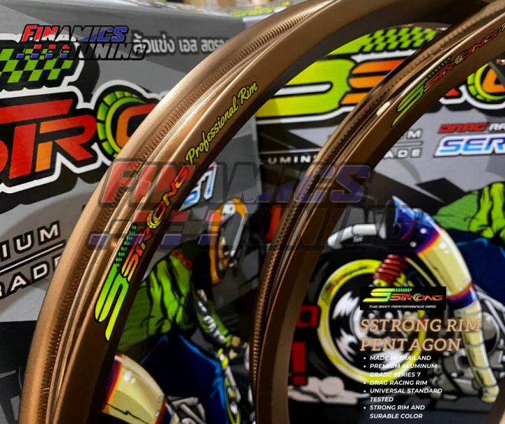 STRONG RIM PENTAGON THAILAND BROKEN SIZE 1.2/1.4 X 17" TITANIUM COLOR ...