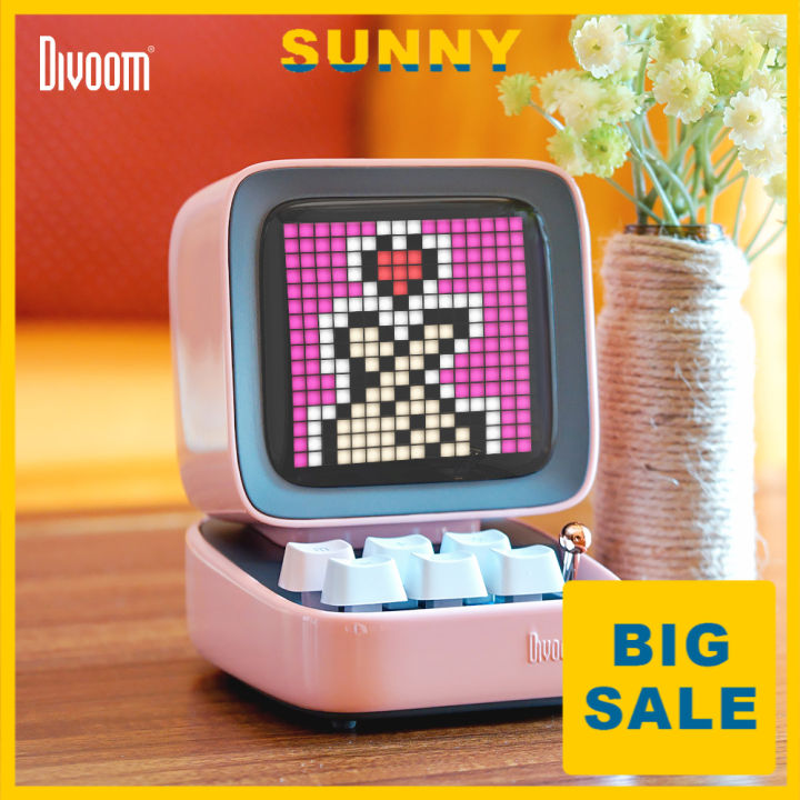d Divoom Ditoo Retro Pixel art Bluetooth Portable Speaker Alarm Clock ...