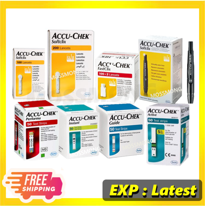 Accu Chek Test strips Active / Instant / Performa / Guide / Softclix ...