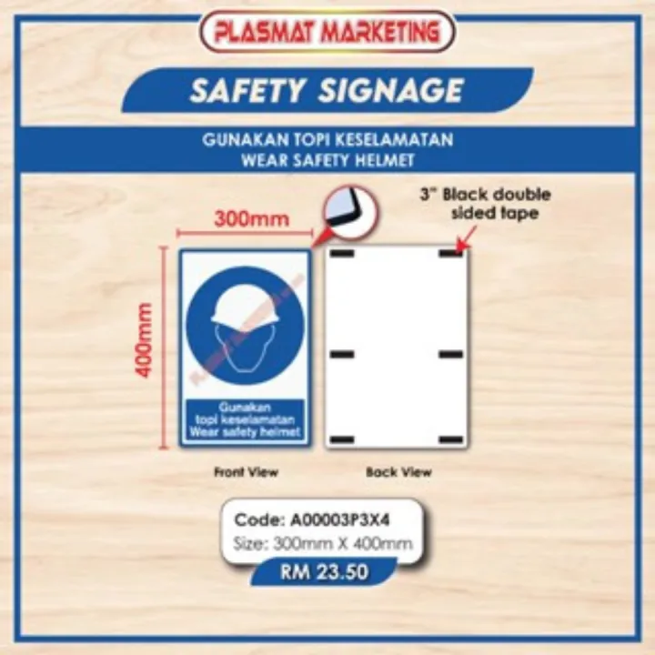 Safety Sign. Gunakan Topi Keselamatan | Lazada