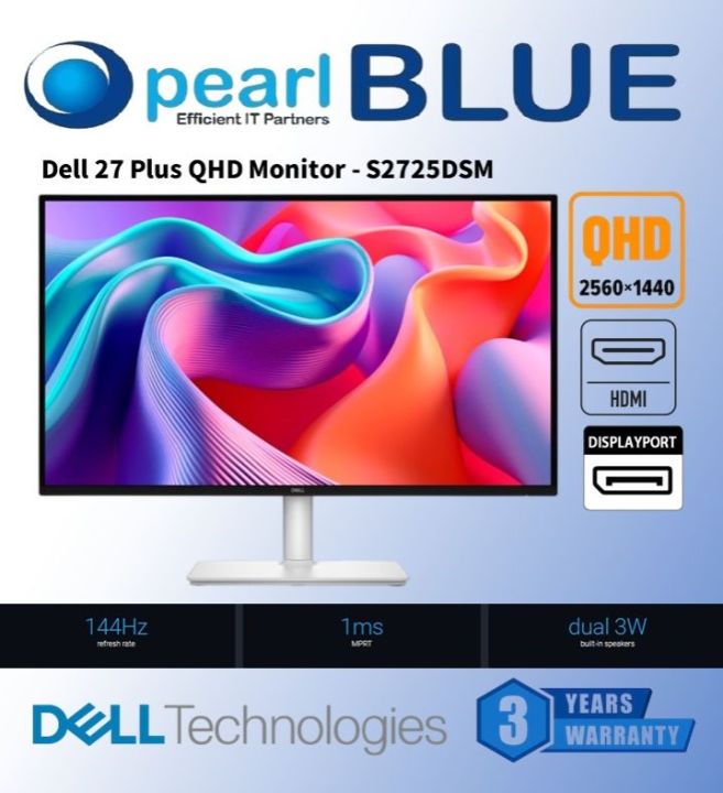 Dell 27 Plus QHD Monitor - S2725DSM 2560 x 1440 at 144 Hz | Lazada ...
