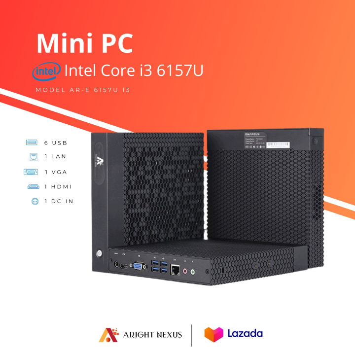 Aright Nexus Home Office Mini PC Intel Core i3 6157U (Model: AR-E 6157U ...