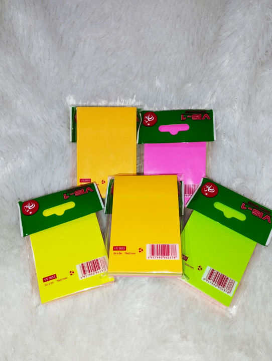 Sticky Notes / Memopad Vis-1 5 warna tumpuk 76x51mm - VS0653 | Lazada ...