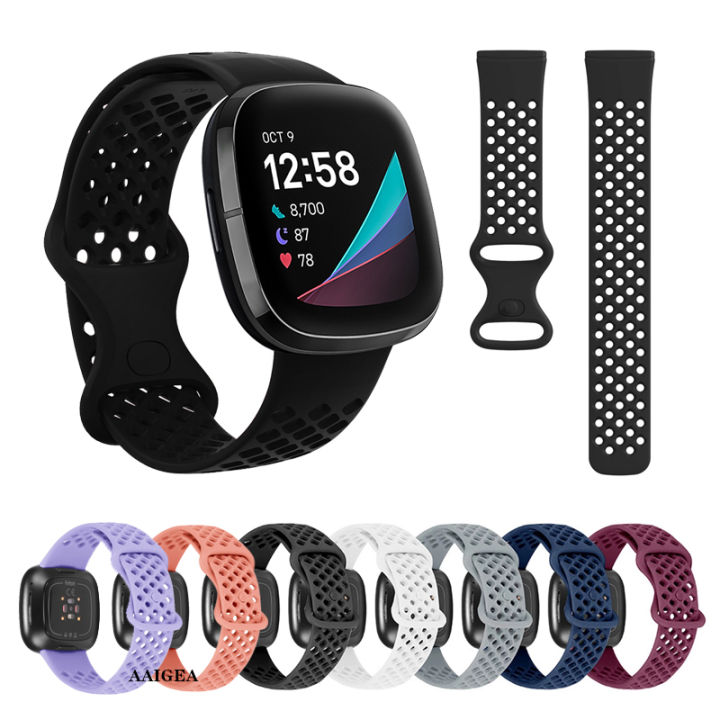 Breathable Soft Silicone Sport Band Strap for Fitbit Versa 3 Fitbit ...