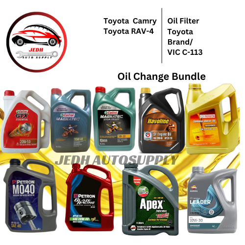 Toyota Camry,Rav-4 1 Gallon Oil Change Bundle FREE! Oil Filter Toyota Brand/ VIC C-113 | Lazada PH