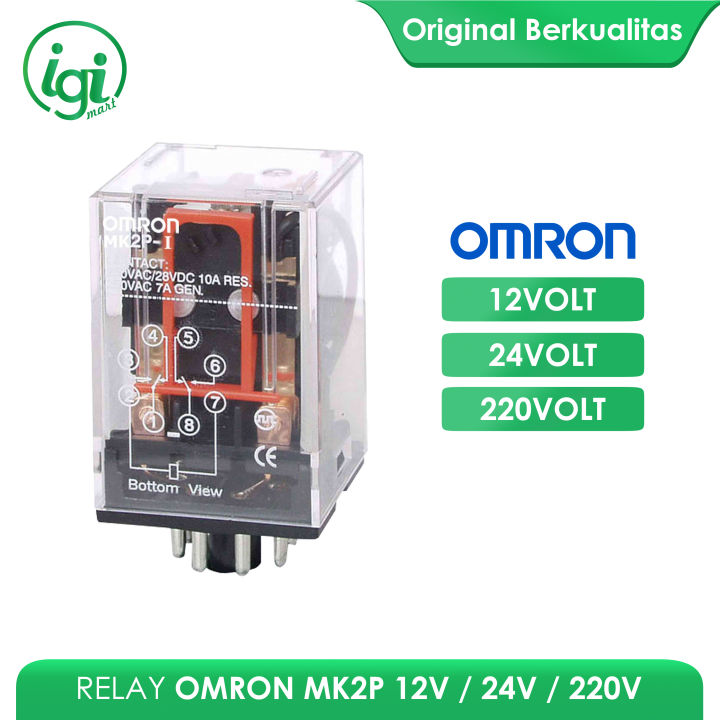 RELAY MK2P 12V OMRON / RELAY MK2PN 12VOLT OMR / RELAY MK2P-I 8 KAKI | Lazada Indonesia