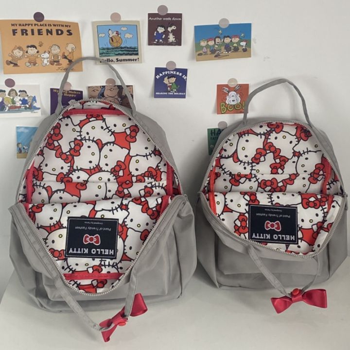 New Cartoon Hello Kitty Backpack Kawaii Sanrio Lady Bag Cute Girl ...