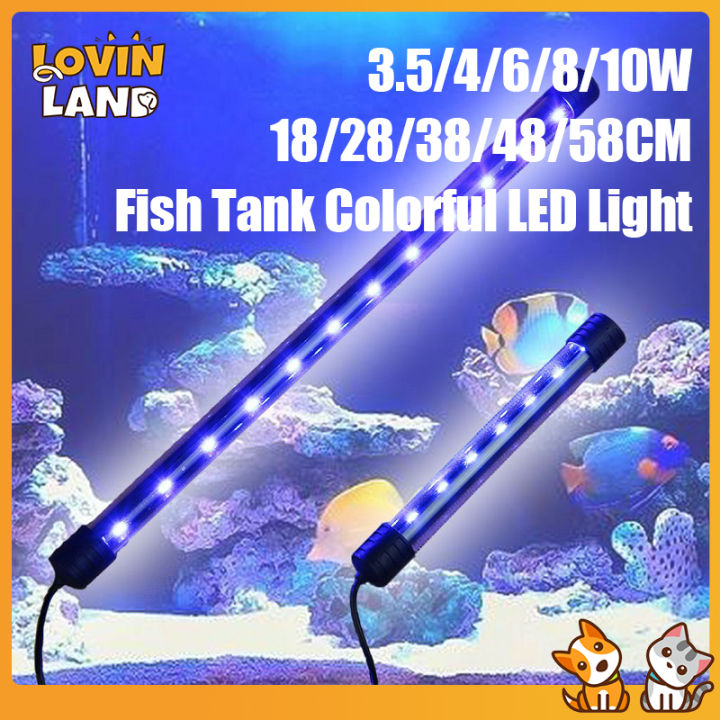 Lovinland 18-58CM Aquarium Light Fish Tank Submersible Light Lamp ...
