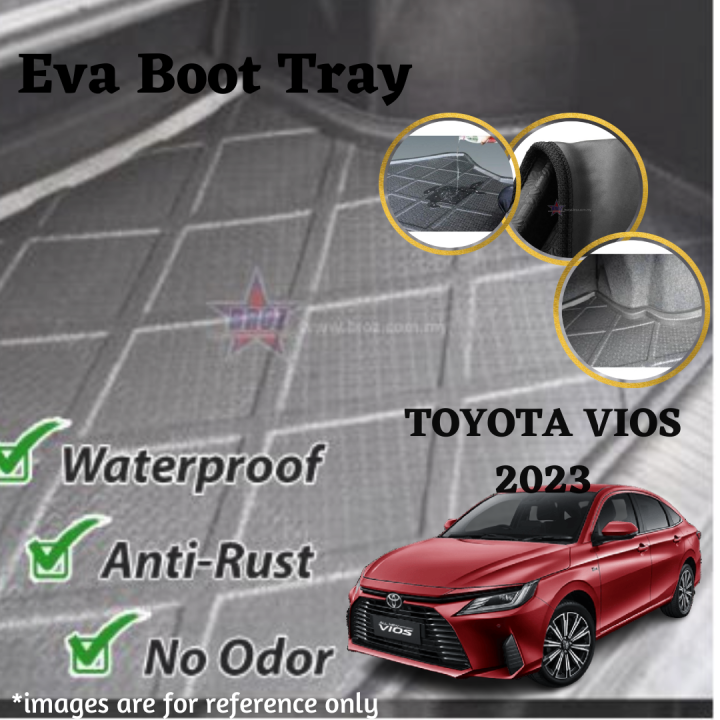 TOYOTA VIOS 2023 EVA Copolymer Car Boot Tray Trunk Tray Luggage Cargo ...
